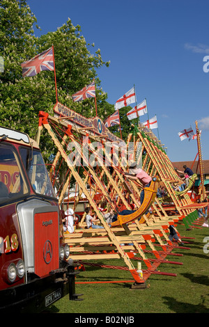 Swings at Carters Steam Fun Fair, United Kingdom Stock Photo - Alamy