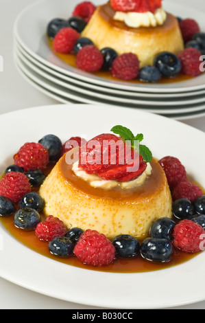 Crème Caramel France Europe Dessert Food Stock Photo - Alamy