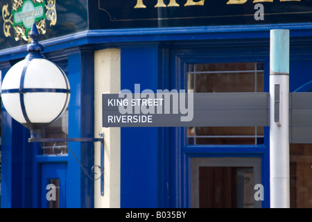 Norwich modern street signs Stock Photo - Alamy