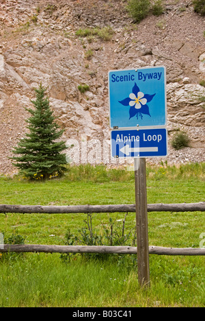 Cinnamon Pass sign, Alpine Loop Scenic Byway outside Lake City,Colorado ...