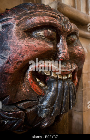 The Devil Swallows Judas Iscariot illustrated on 15th Century Roof Boss ...