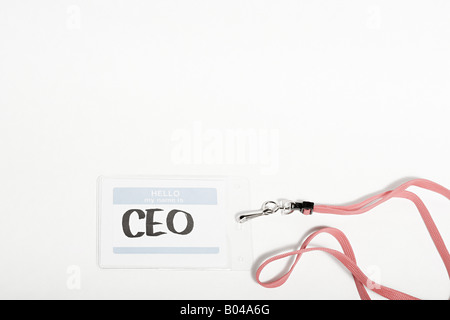 CEO name tag Stock Photo - Alamy