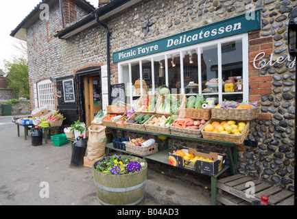 traditional old English village grocers front shop awning established ...