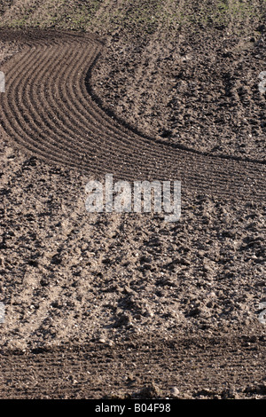 Freshly ploughed and harrowed field Stock Photo - Alamy