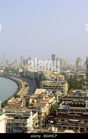 Skyline of Mumbai and Marine Drive known as the Queen s Necklace India ...