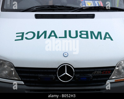 The front of an ambulance Stock Photo - Alamy