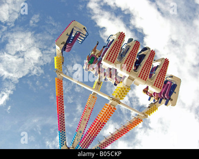 Riding a carnival ride. Upside down. Canfield Fair. Mahoning County ...