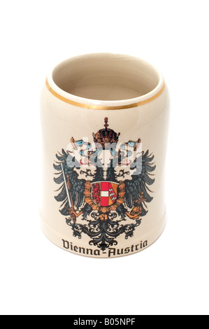Austrian Beer Mug on white background Stock Photo - Alamy