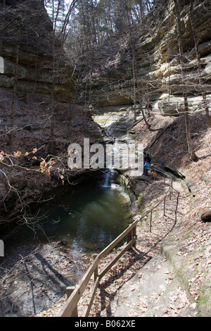 French Canyon, Starved Rock State Park, near Ottawa, Illinois, USA on a ...