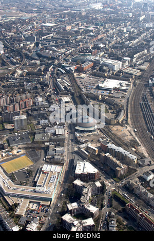 Aerial view east of Juniper Crescent surrounding urban houses ...