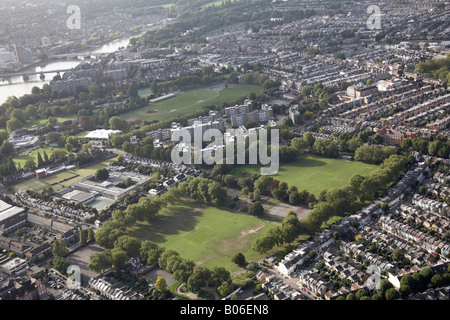 Aerial view south west of Hurlingham Park South Park suburban houses ...