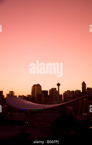 Downtown Calgary Skyline at Dusk Stock Photo - Alamy