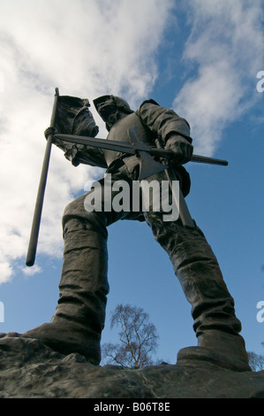 Statue of Fletcher in front of Victoria Hall Selkirk Stock Photo - Alamy