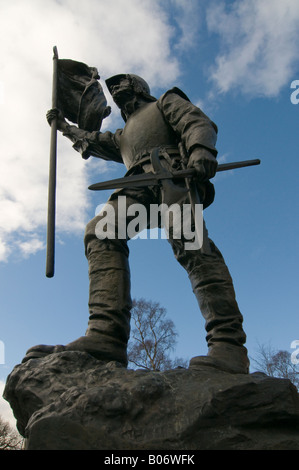 Statue of Fletcher in front of Victoria Hall Selkirk Stock Photo - Alamy