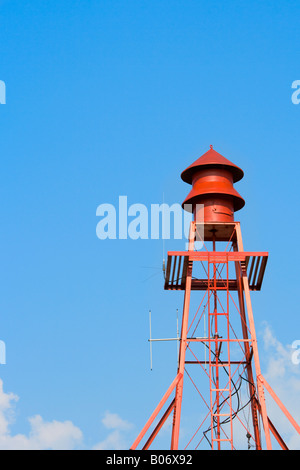 Red light fire department siren with flashing light background with ...