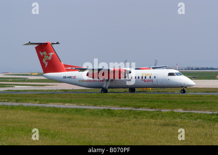 Euromanx Dash8 [DHC-8-311Q] Taxiing for Take-off at Manchester Ringway ...
