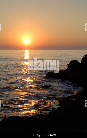 Sunset at Kato Paphos Stock Photo - Alamy
