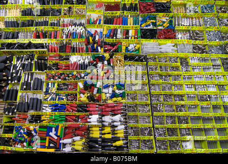 Stall of electronics components in the market at Akihabara, ELECTRIC ...