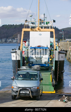 The Eigg ferry a Caledonian McBrayne ferry in the port of Oban Scotland ...