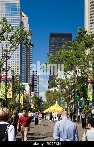 Stephen Avenue Mall, downtown Calgary, Alberta, Canada, July 5th, 2019 ...