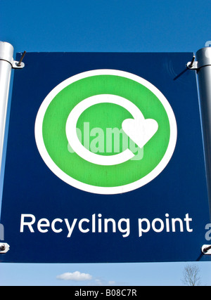 Recycling Point, Sign, UK Stock Photo - Alamy