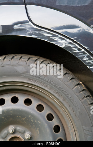 A ^damaged car wheel arch, UK Stock Photo - Alamy