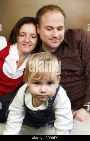 Family photo, Happy parents with daughter, 10 Stock Photo - Alamy