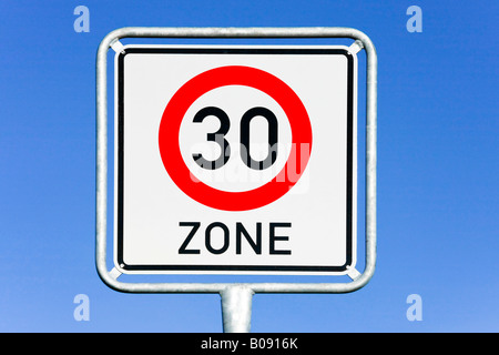 30 km speed limit sign Karl Johan street Oslo city Norway Stock Photo ...