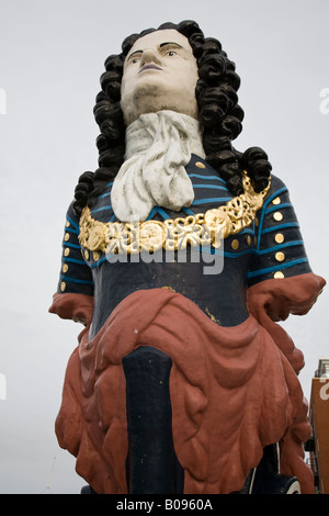 Figurehead (thought to be Admiral Lord Nelson) with Spinnaker Tower in ...