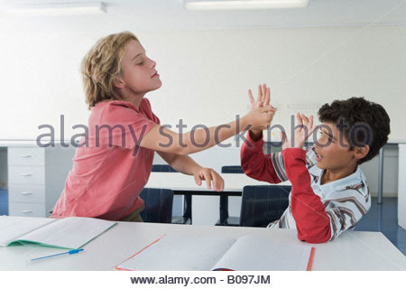 School children fighting in the classroom, UK Stock Photo: 3596823 - Alamy