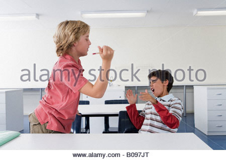 School children fighting in the classroom, UK Stock Photo: 3596823 - Alamy