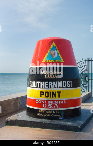 USA Southernmost Point Monument and Key West Tourist Attraction Stock ...