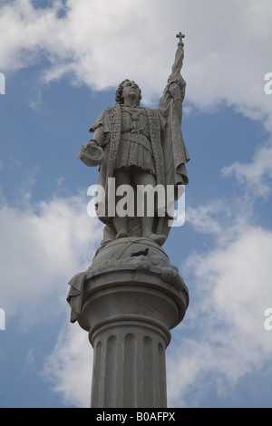 Statue of Christopher Columbus in San Juan Puerto Rico West Indies ...
