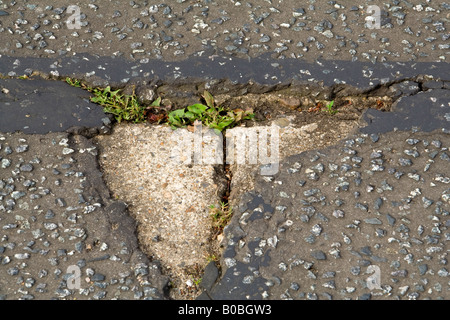 Worn road surface, UK Stock Photo - Alamy