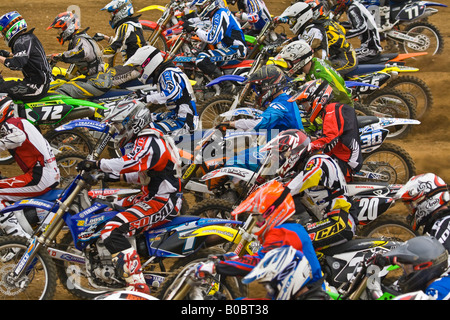 Close-up of motorcross rider Stock Photo - Alamy