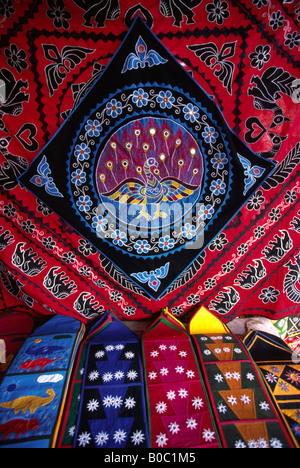 India Orissa Pipli Crafts applique bed cover Stock Photo: 17475431 - Alamy