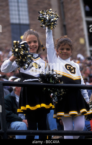 University of Colorado cheerleaders, Folsom Field, Boulder, Colorado ...