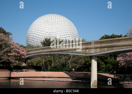 Epcot Center Globe geometric patterns and details. For Editorial Use ...