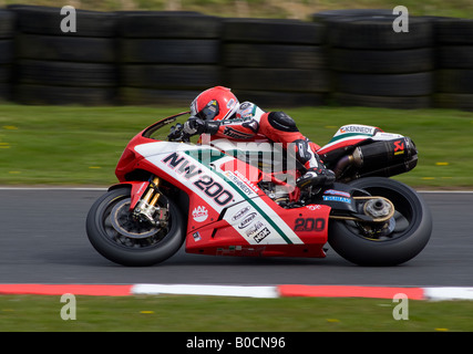 Michael Rutter Riding a Ducati 1200 Motorbike in the British Superbike ...