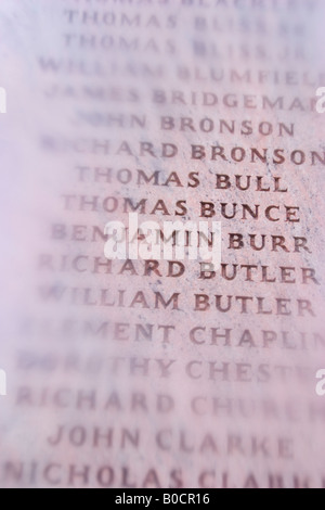 Names on a large stone monument in an old graveyard Stock Photo - Alamy