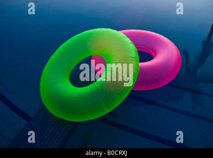 plastic floating tubes in a pool Stock Photo - Alamy