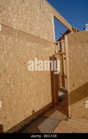 Timber frame house construction Marloes Haverfordwest Wales UK Europe ...