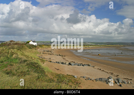 White house on Braunton Burrows North Devon UK Stock Photo - Alamy