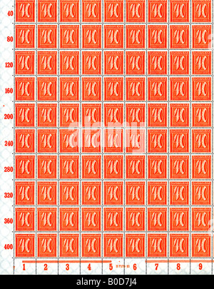 Germany 1923 hyper-inflation period postage stamp complete sheets Stock ...