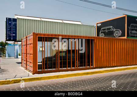Container City on the outskirts of the Mexican town of Cholula. The ...