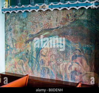 One of the large wall murals inside the George Washington Masonic ...