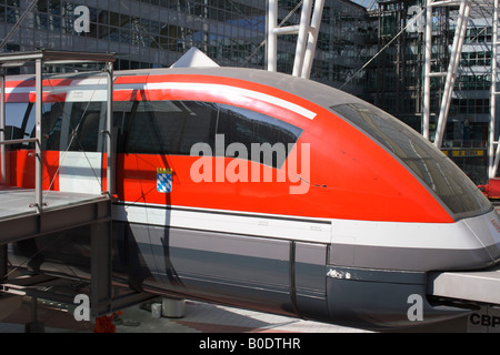 Transrapid model, Munich airport, terminal 2 Stock Photo - Alamy