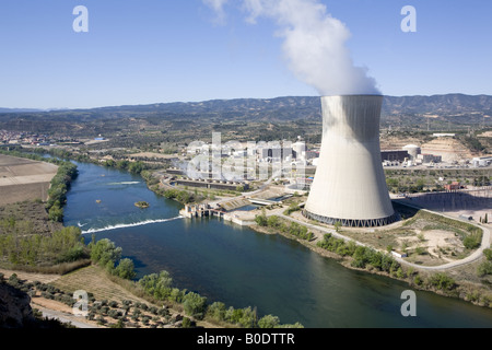 Asco nuclear power plant. Coooling tower Stock Photo - Alamy