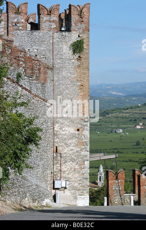 City walls in Soave - Veneto North italy Stock Photo - Alamy