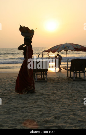 Sunset at Bogmalo Beach in Goa, India Stock Photo - Alamy